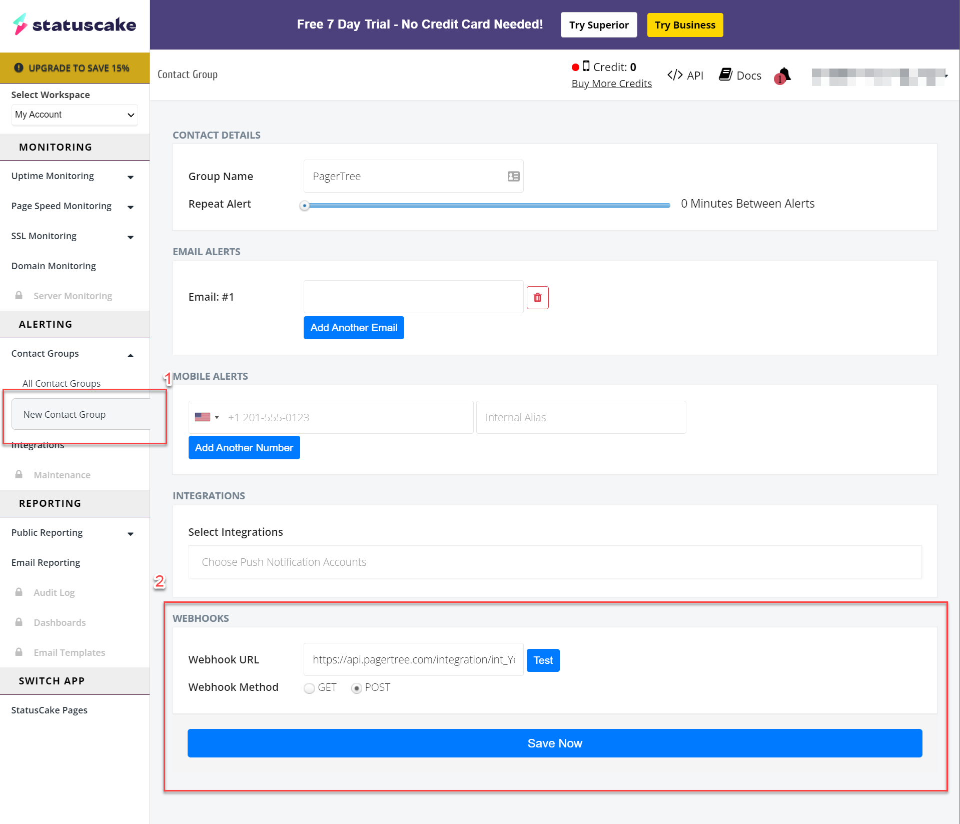 StatusCake | PagerTree